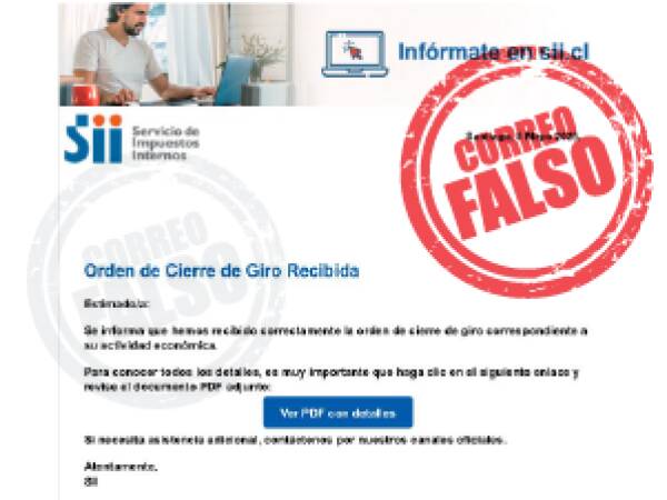 Alerta de estafa: SII advierte sobre correos falsos que simulan una ...